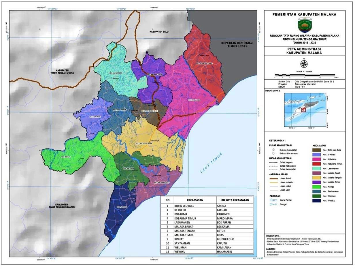 Peta Kota: Peta Kabupaten Malaka