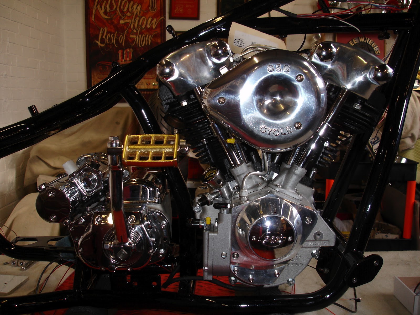 Destiny Cycles: S&S KN Kone 93" Knuckle motor and 6 speed kicker box in ...