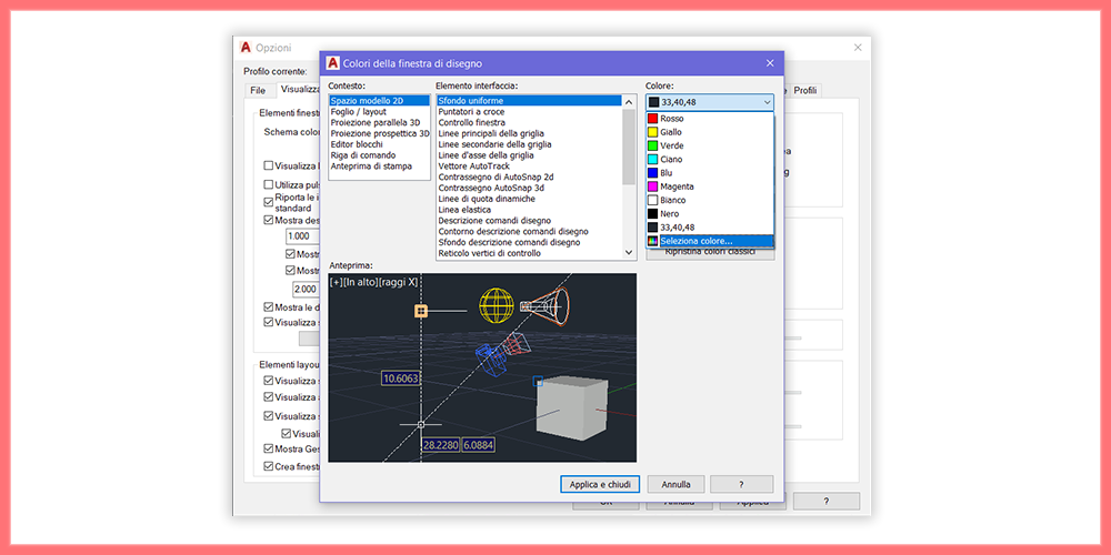 Come cambiare il colore dello sfondo di AutoCAD ~ Happy CAD!