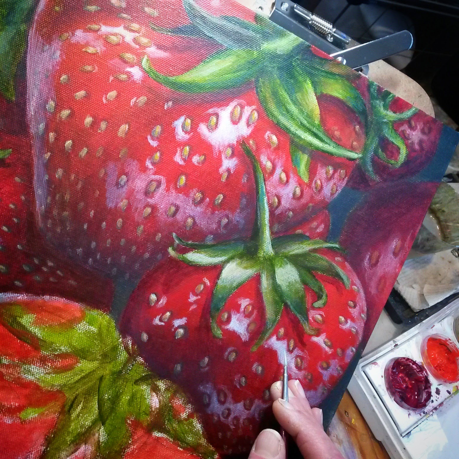 Debbie Shirley Art: Berry Basket - Original Acrylic Painting of ...