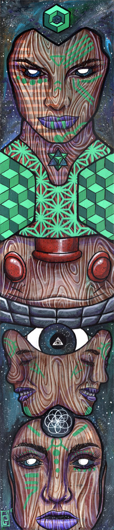 Majik Eye Designs: Frog Totem Finished