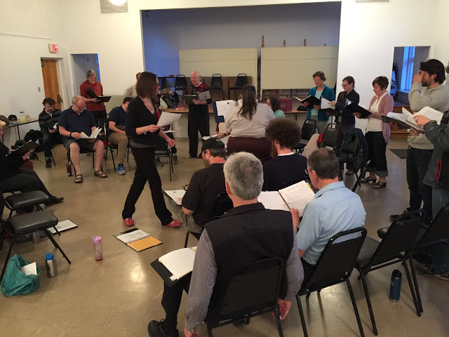 A new choir arrangement -- for the chairs