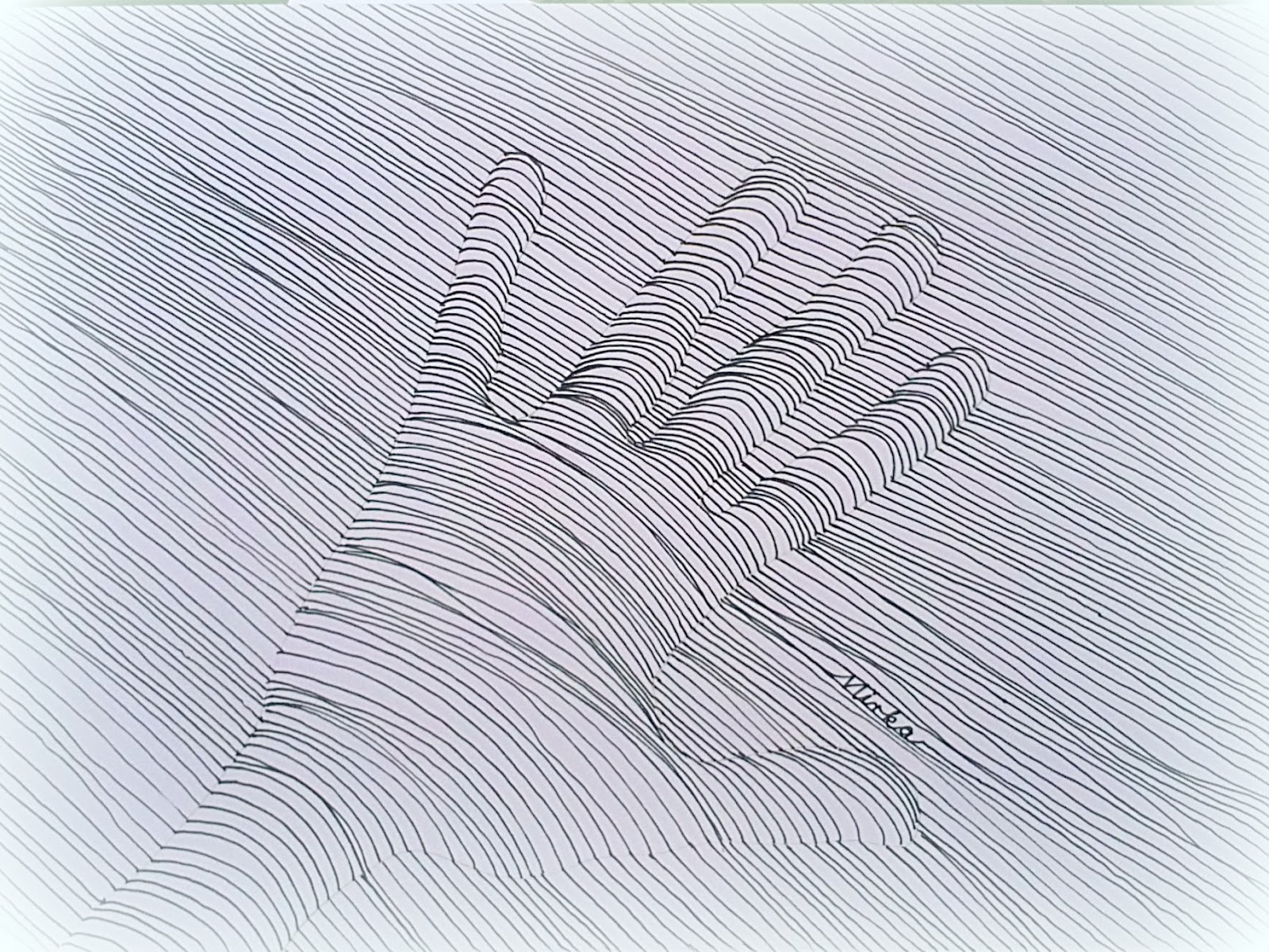 kunst in minimalistischem stil / mit linien wie das hier: