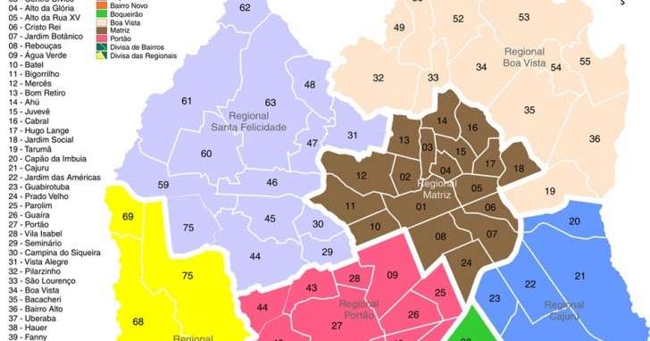 Material para a Escola: MAPAS DE CURITIBA