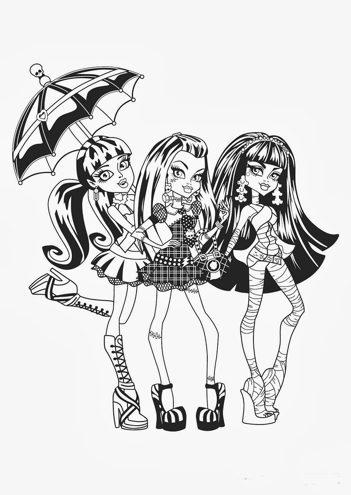 Baú da Web: Monster High desenhos para colorir