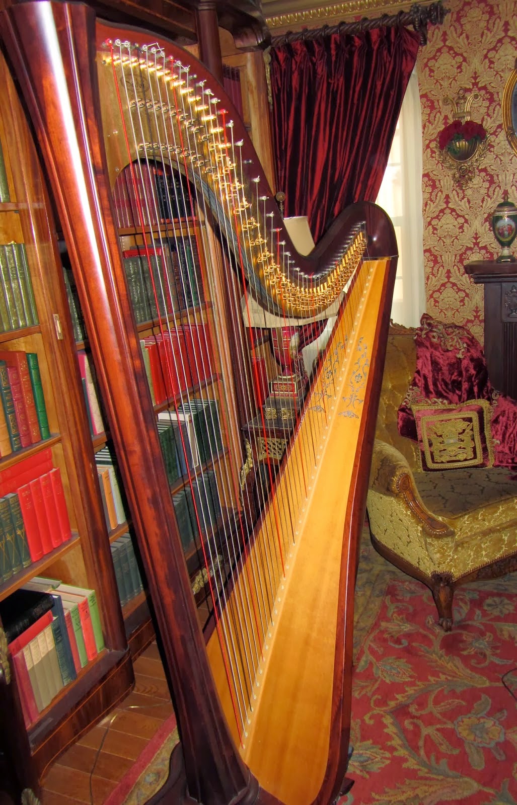 Salvi Pedal Harp, Covers, Harp Cart