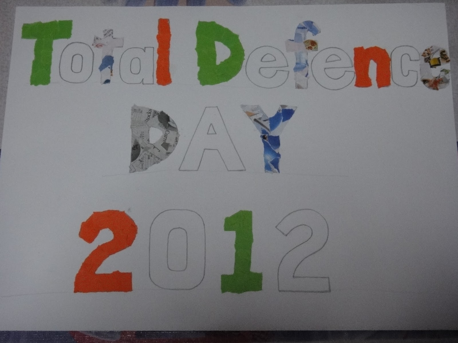 Young Artists At Work: Total Defence Day Poster 2012 - Collage