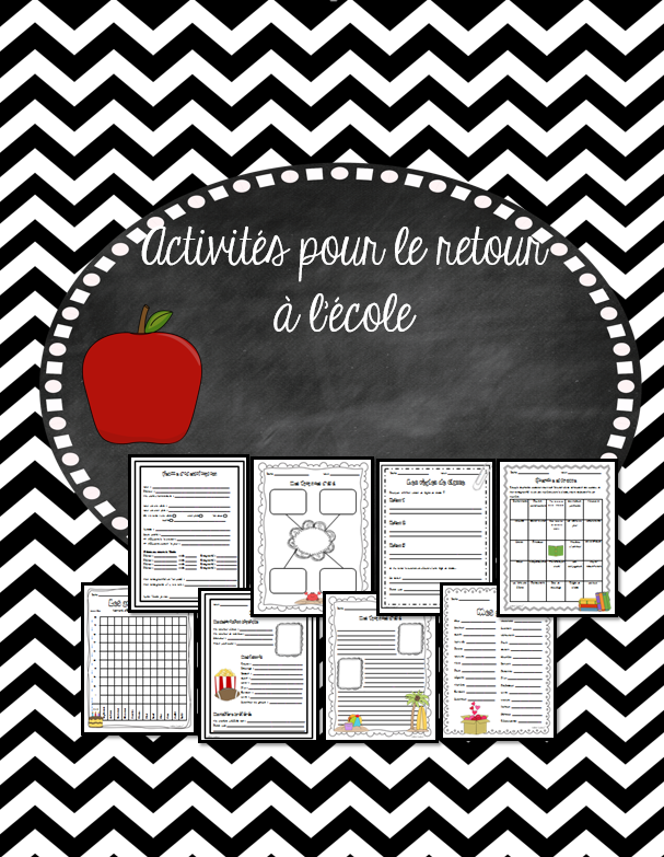 Activités pour le retour à l'école