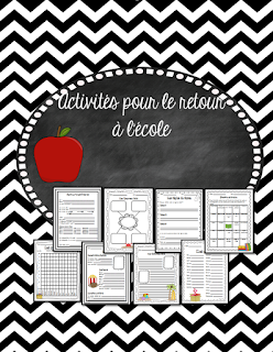 Activités pour le retour à l'école