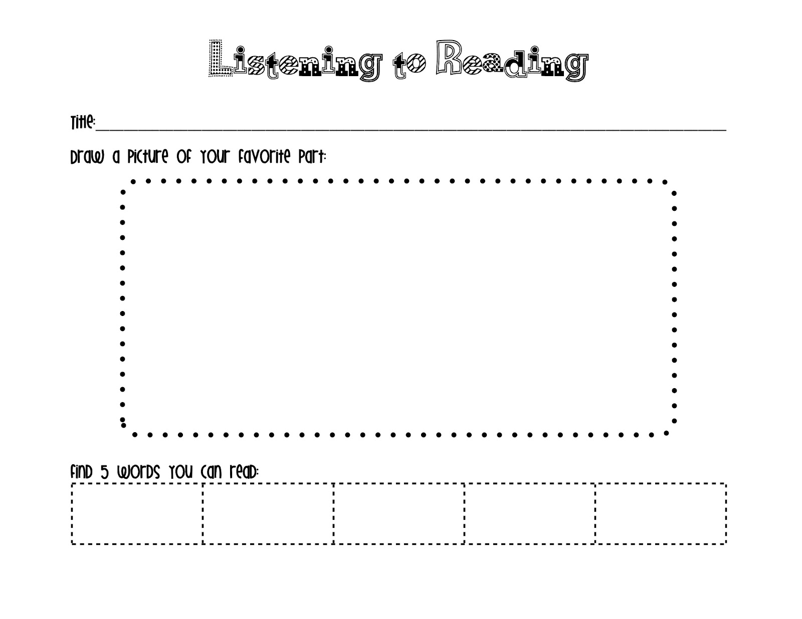 Miss Augustine's Kinder: Daily 5 Chapter 5...
