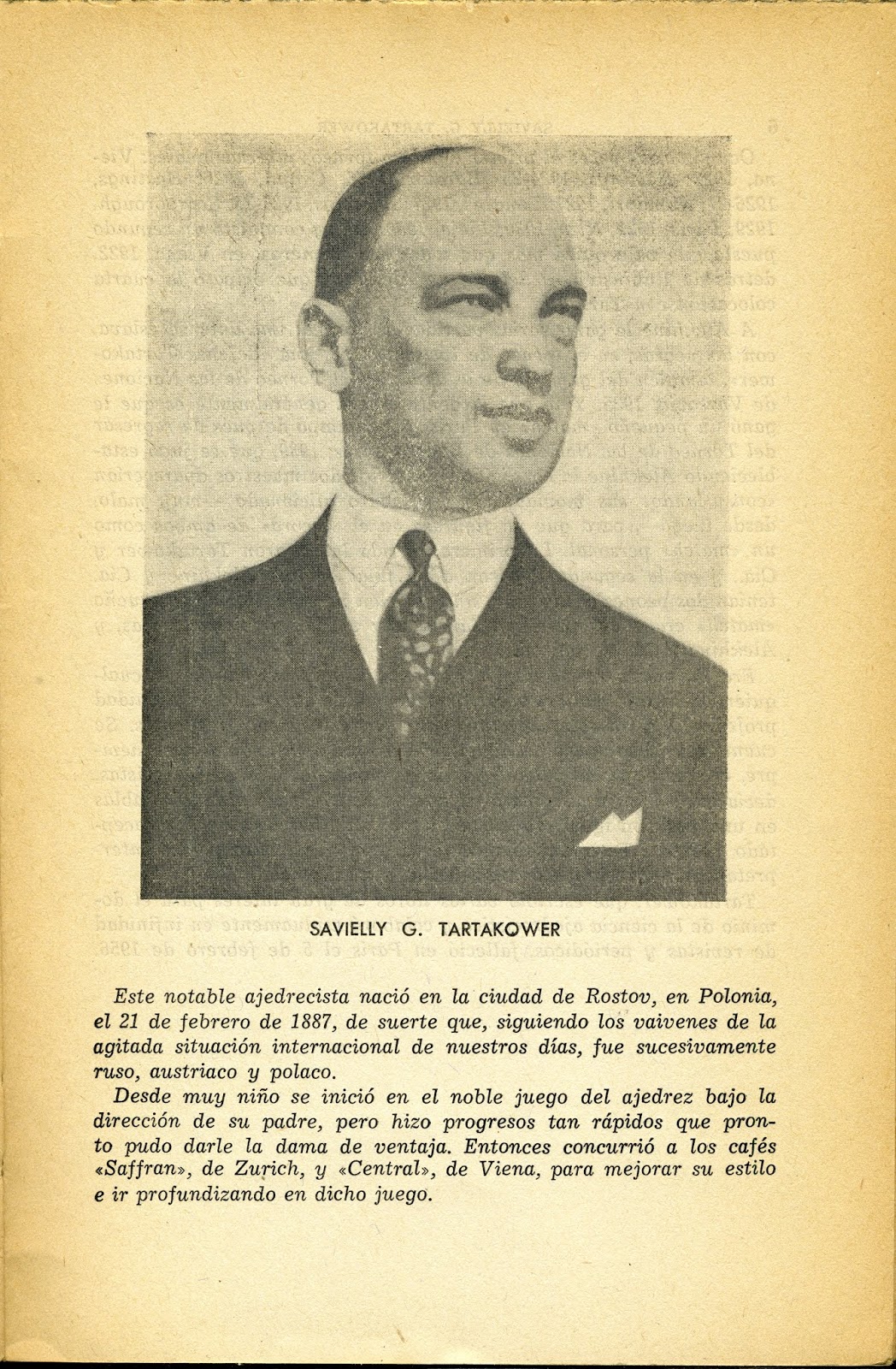 LOS PAPELES DE DON SANDALIO: SAVIELLY TARTAKOWER