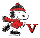 Abecedario Animado de Snoopy Patinando sobre Hielo. Snoopy Skating Abc ...