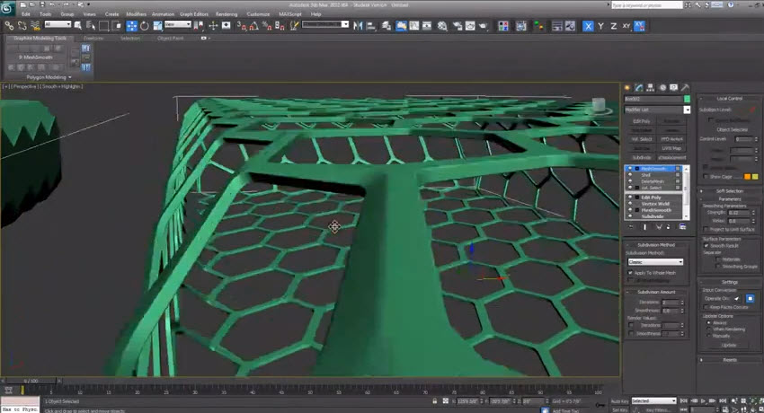 วิธีการ Edit Poly Modifierและ Modifier Stackใน 3ds Max Tutorial ...