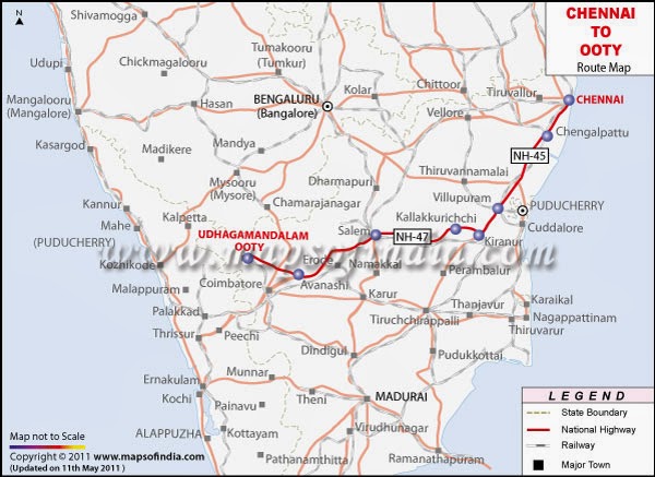 Tamilnadu Tourism: Ooty - Maps