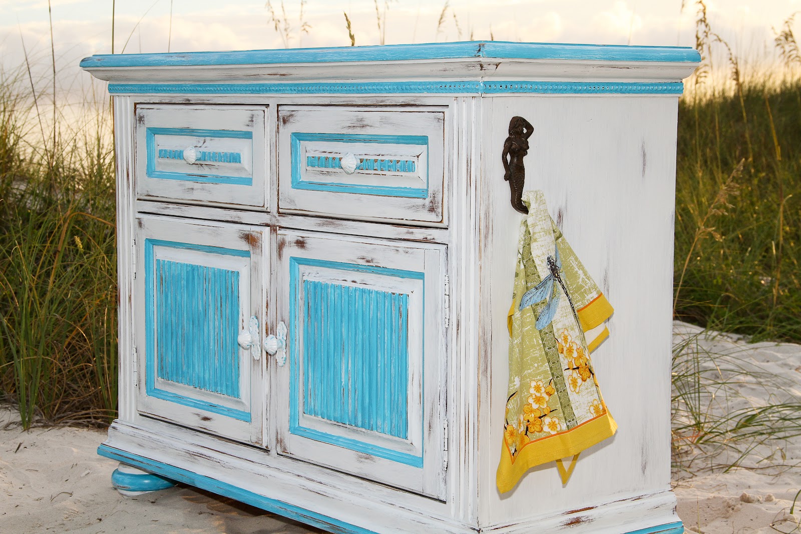 David J. Hansel the Artist: Shabby Chic Dining Room Cabinet