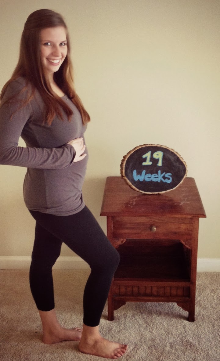 sunny with a chance of lemons: Pregnancy Update: 19 weeks!
