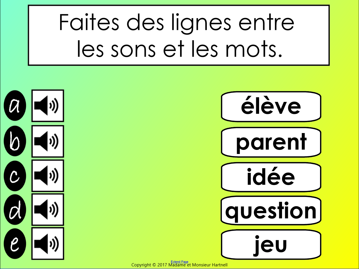La classe de M. Hartnell: Mots de la semaine - Word Wall Program