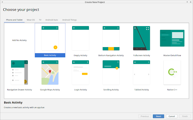 Fundamentos de Android: Plantilla de Actividad Básica