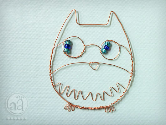 finally listed - wire owl and hearts | artsy ants