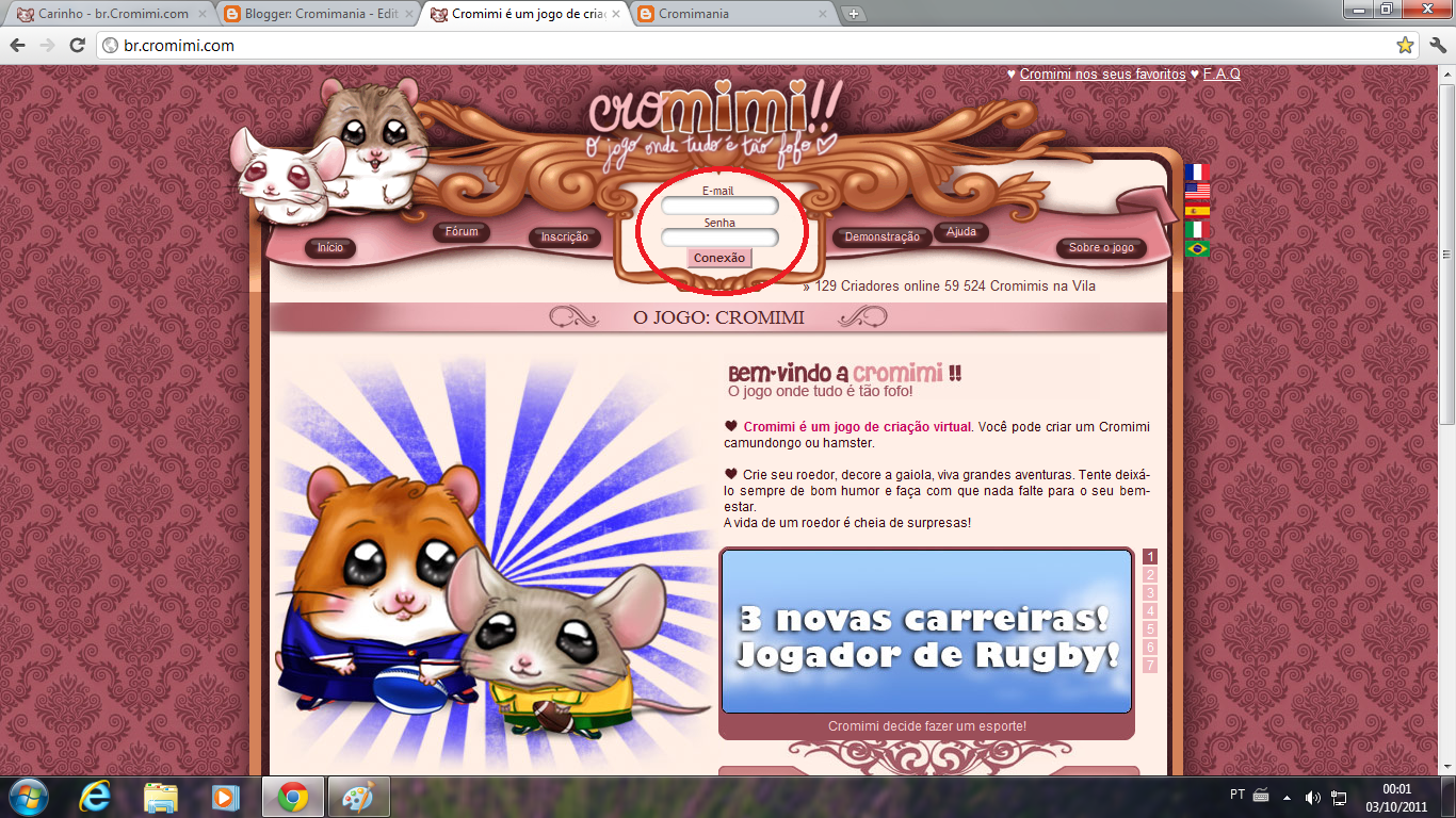 Cromimania: Começando o jogo