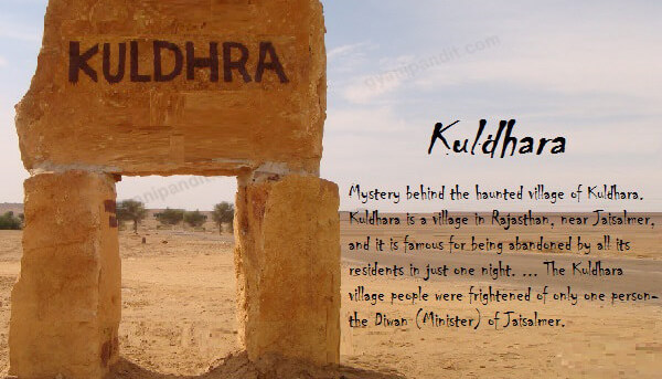 A curse changed the fate of "Kuldhara"
