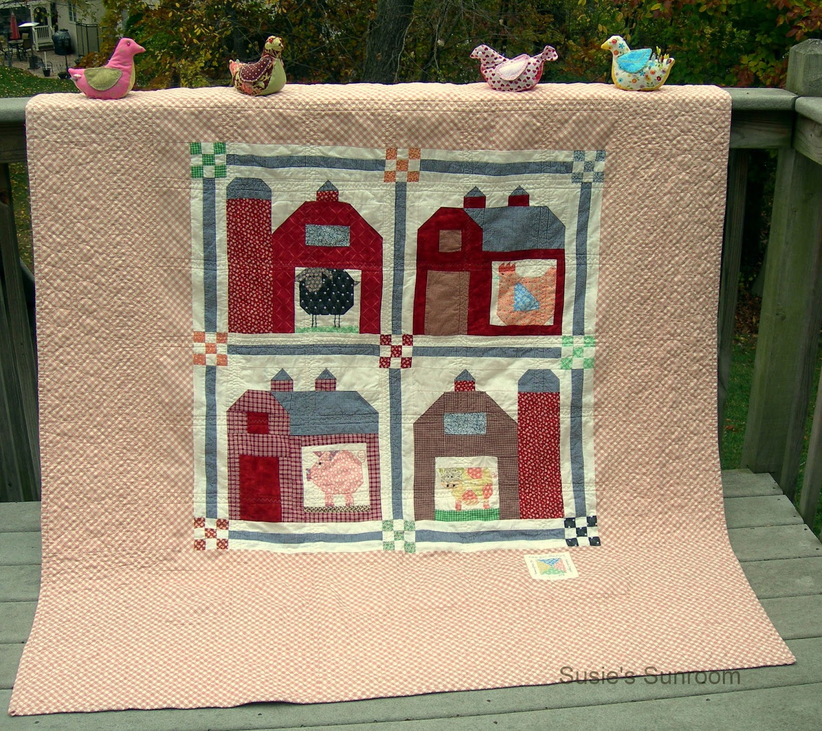 Susie's Sunroom: My Finished Farm Girl Vintage Quilt