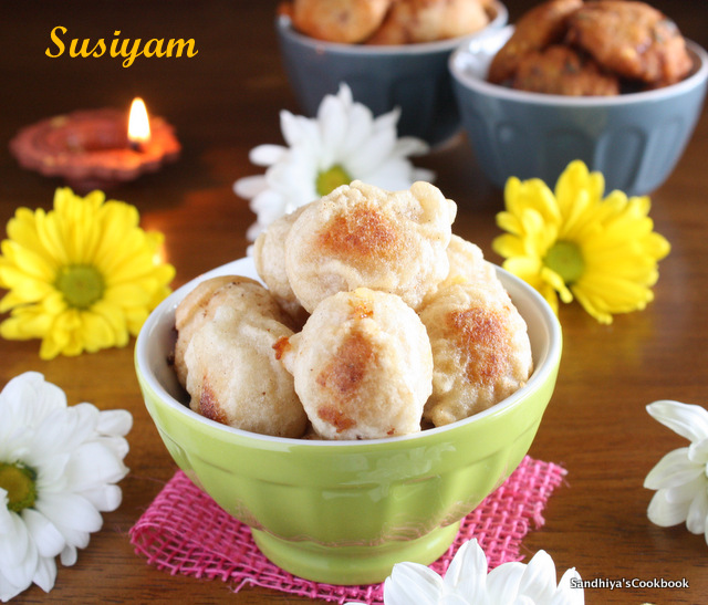 Sandhiya's Cookbook: Susiyam | Suzhiyam | Diwali Recipe