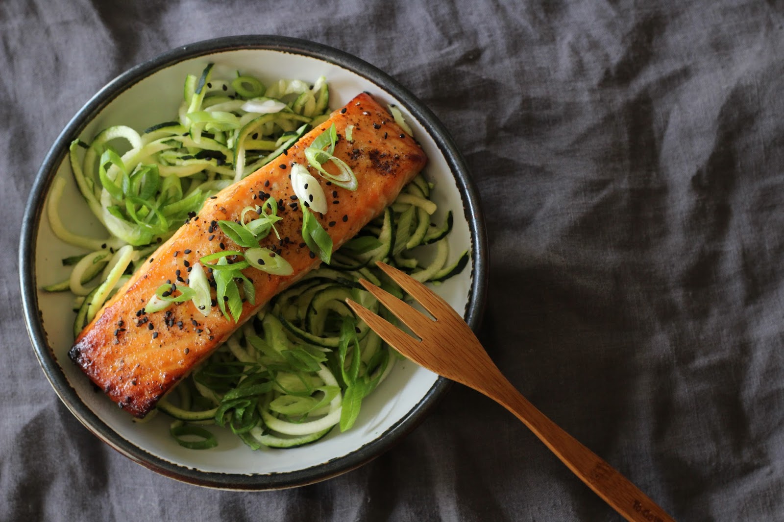 Vin de Pêche: Miso Glazed Salmon