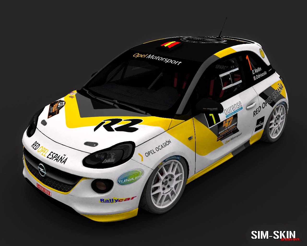 Chr Productions: Skin Opel Adam R2 - Esteban Vallín - Rallye de Ourense ...