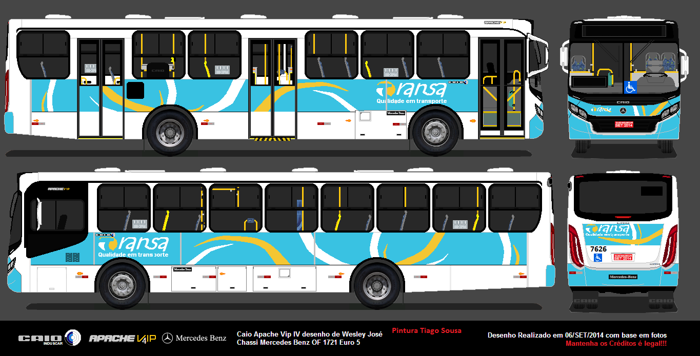 Caio Apache Vip IV Transa | DESENHO ONIBUS BRASIL