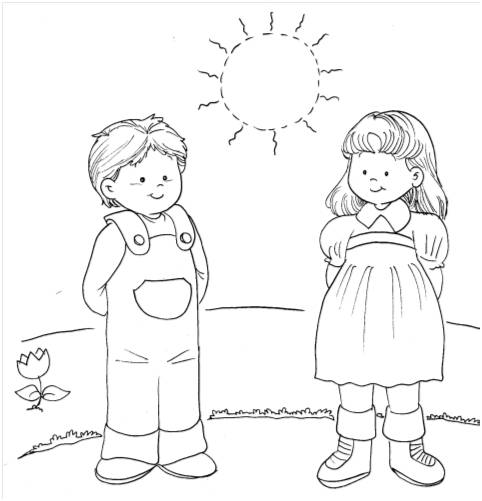 Good Afternoon Coloring Pages Sketch Coloring Page