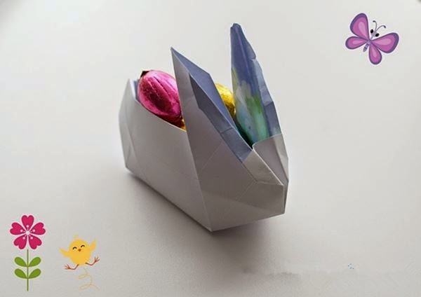 DIY Easy Paper Origami Bunny Box - The Idea King