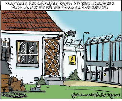 people's post cartoons: behind bars