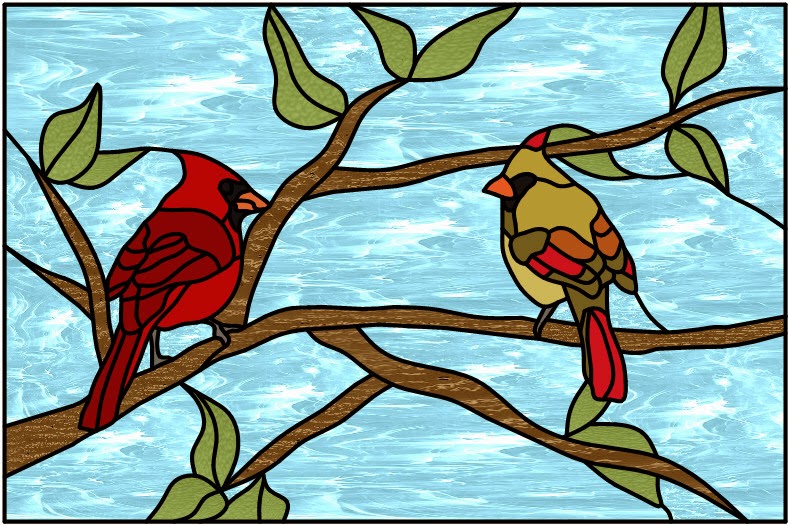 Fused Glass Cardinal Pattern at Luz Kerstetter blog