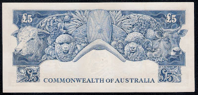 Australia 5 Pounds banknote 1960 Rear-Admiral Sir John Franklin|World ...