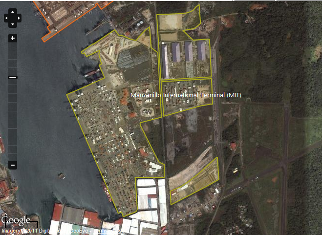 Puerto Manzanillo International Terminal Panamá : Localización