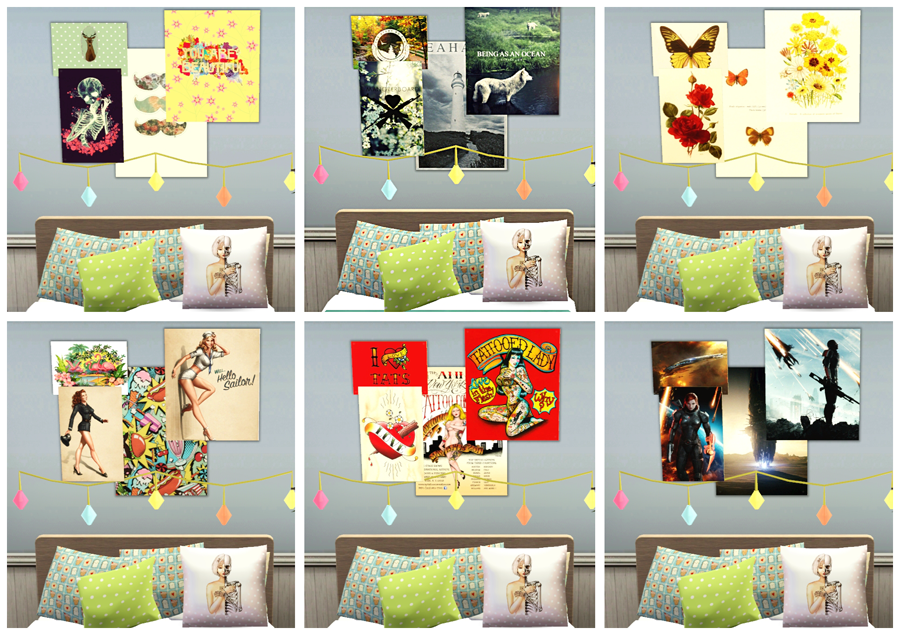 My Sims 3 Blog: Poster Clutter by Everlasting Garden