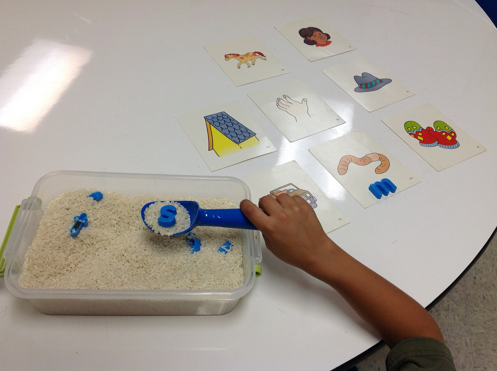 Letter & Number Rice Activity - Conversations in Literacy