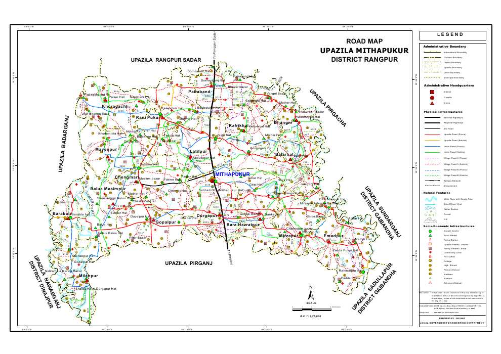 Mouza & Land Use Maps of Mithapukur Upazila, Rangpur, Bangladesh ...