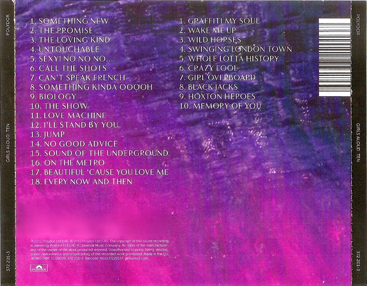 Encarte: Girls Aloud - Ten (Deluxe Edition) - Encartes Pop