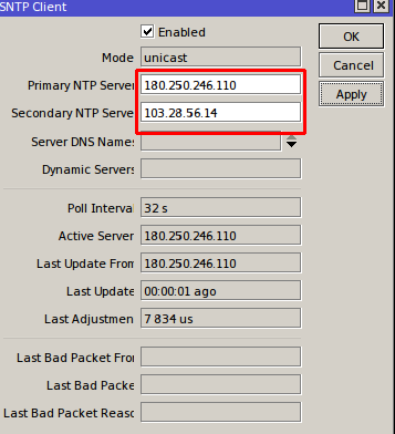 Setting SNTP Client Di Mikrotik
