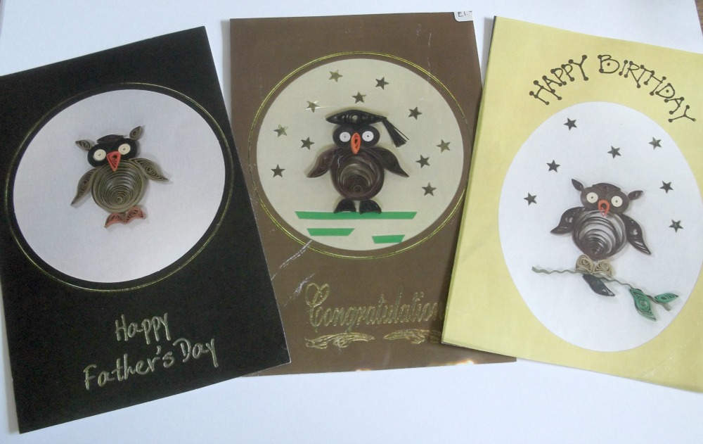 Paper Daisy Cards: Quilled graduation cards