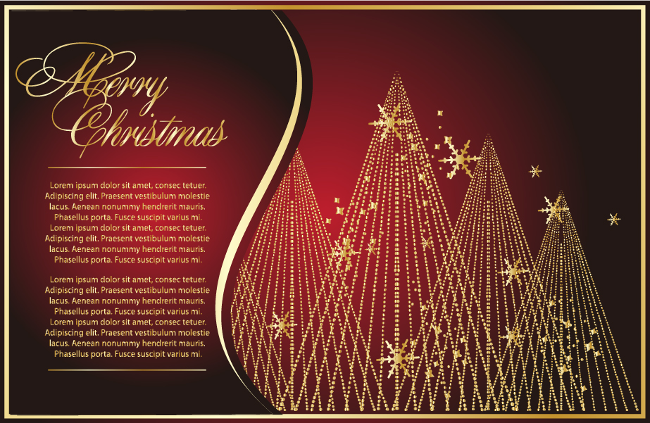 Bezierinfoベジェインフォ クラシックなクリスマスの背景素材 Classic Christmas Background Vector