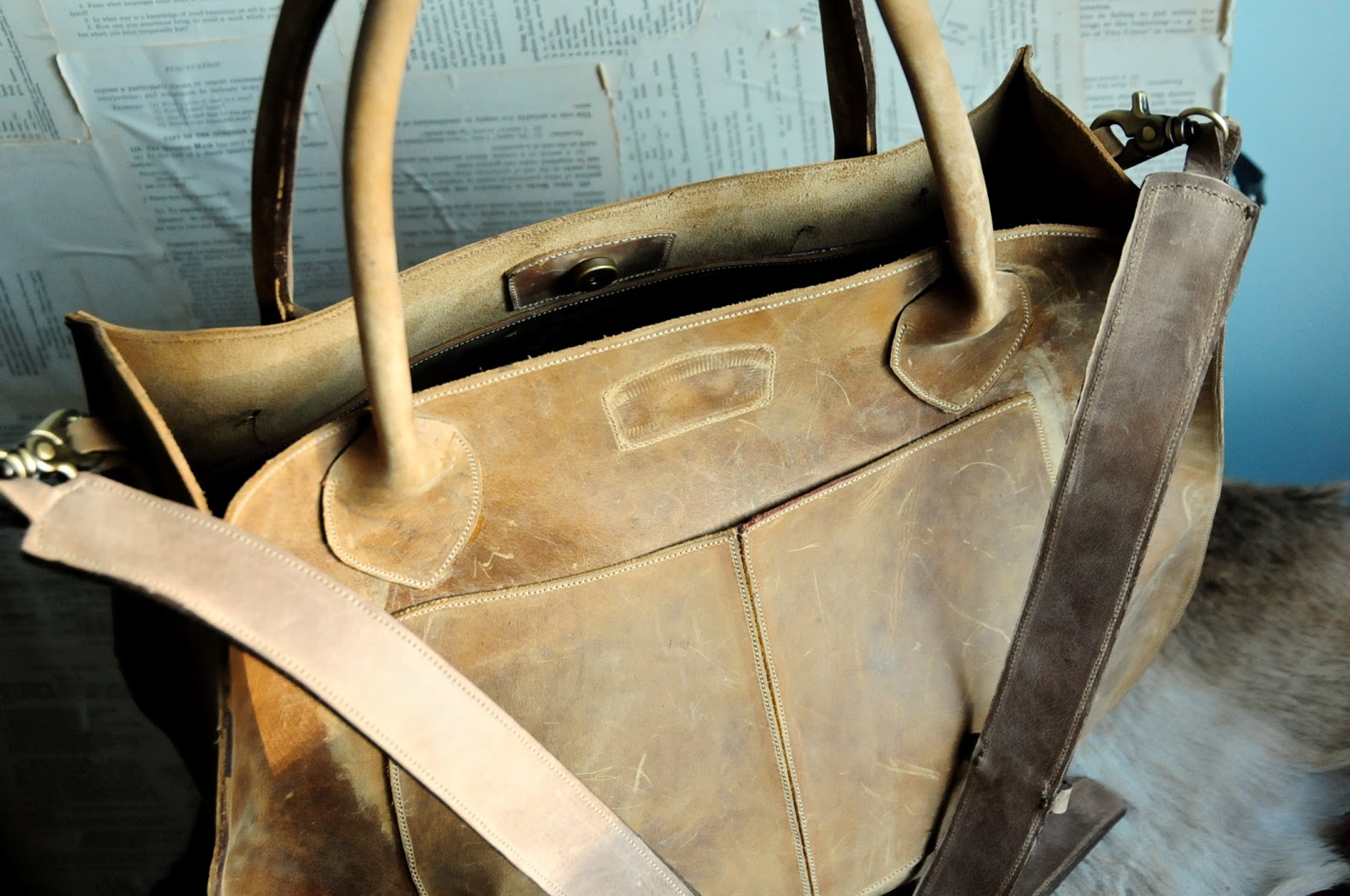 OPHILYA.: Handmade Rustic Leather Satchel