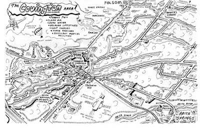 Tammany Family: Covington Chamber Map 1985