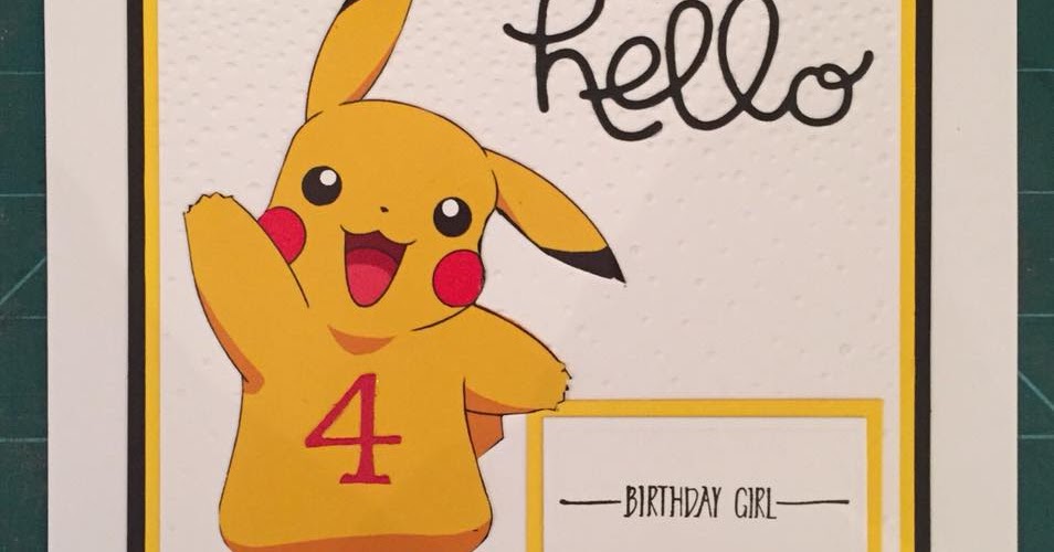 A Crafting Niche: A Pokemon Pikachu Birthday Card