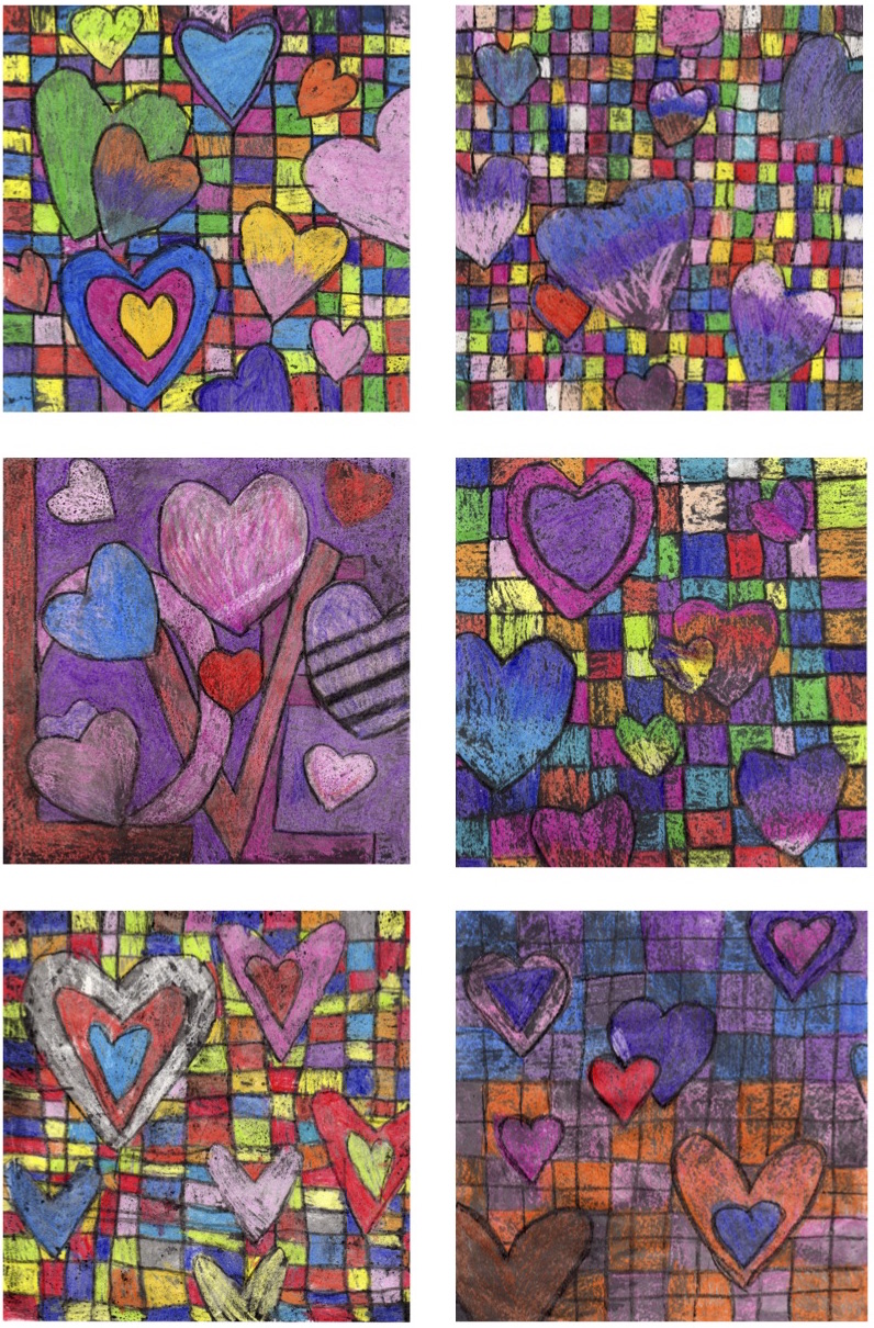 The Rolling Artroom: Watercolor Resist Hearts (4th-6th Grade)