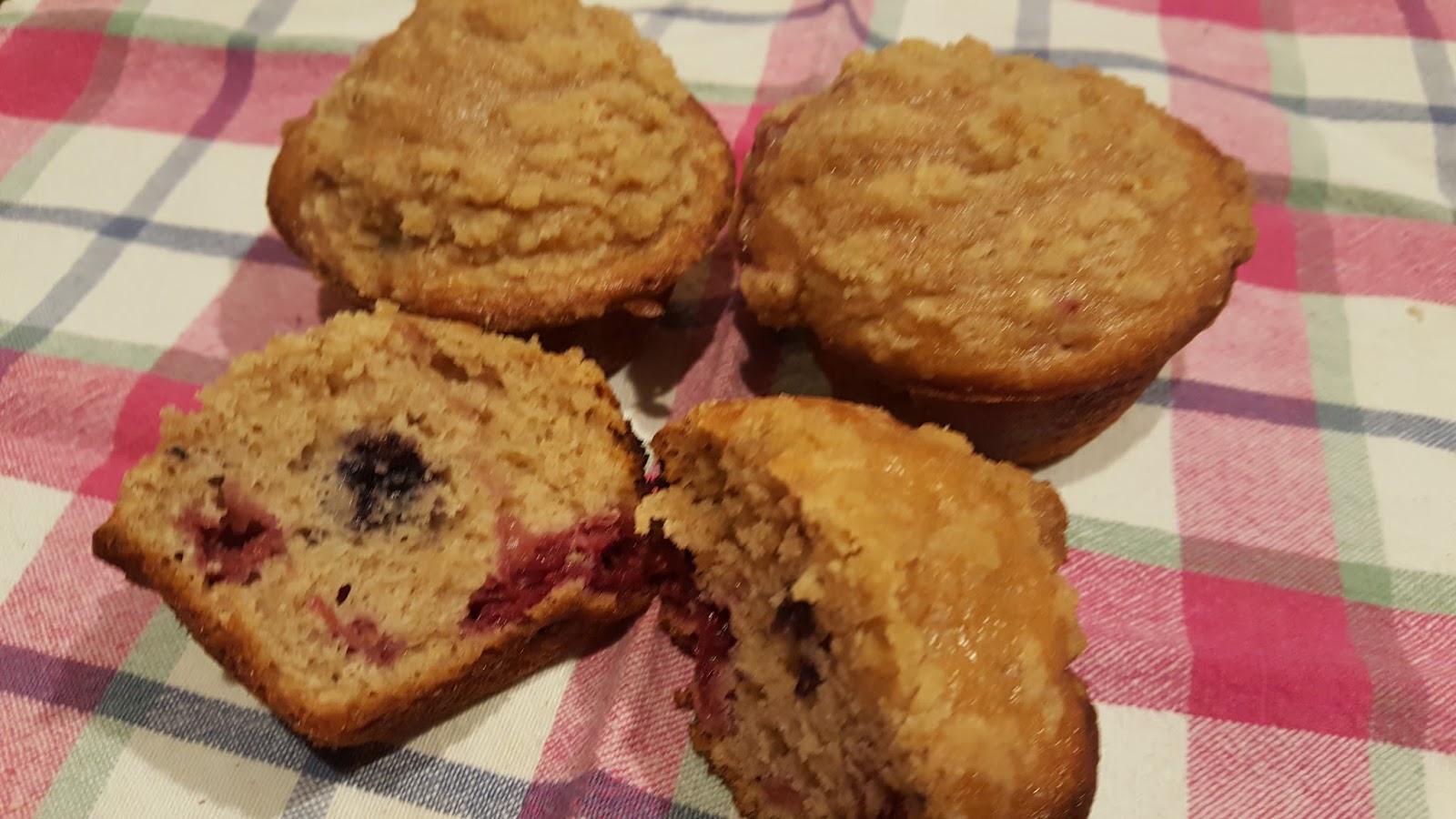 Triple Berry Streusel Muffins - Happy Cooking