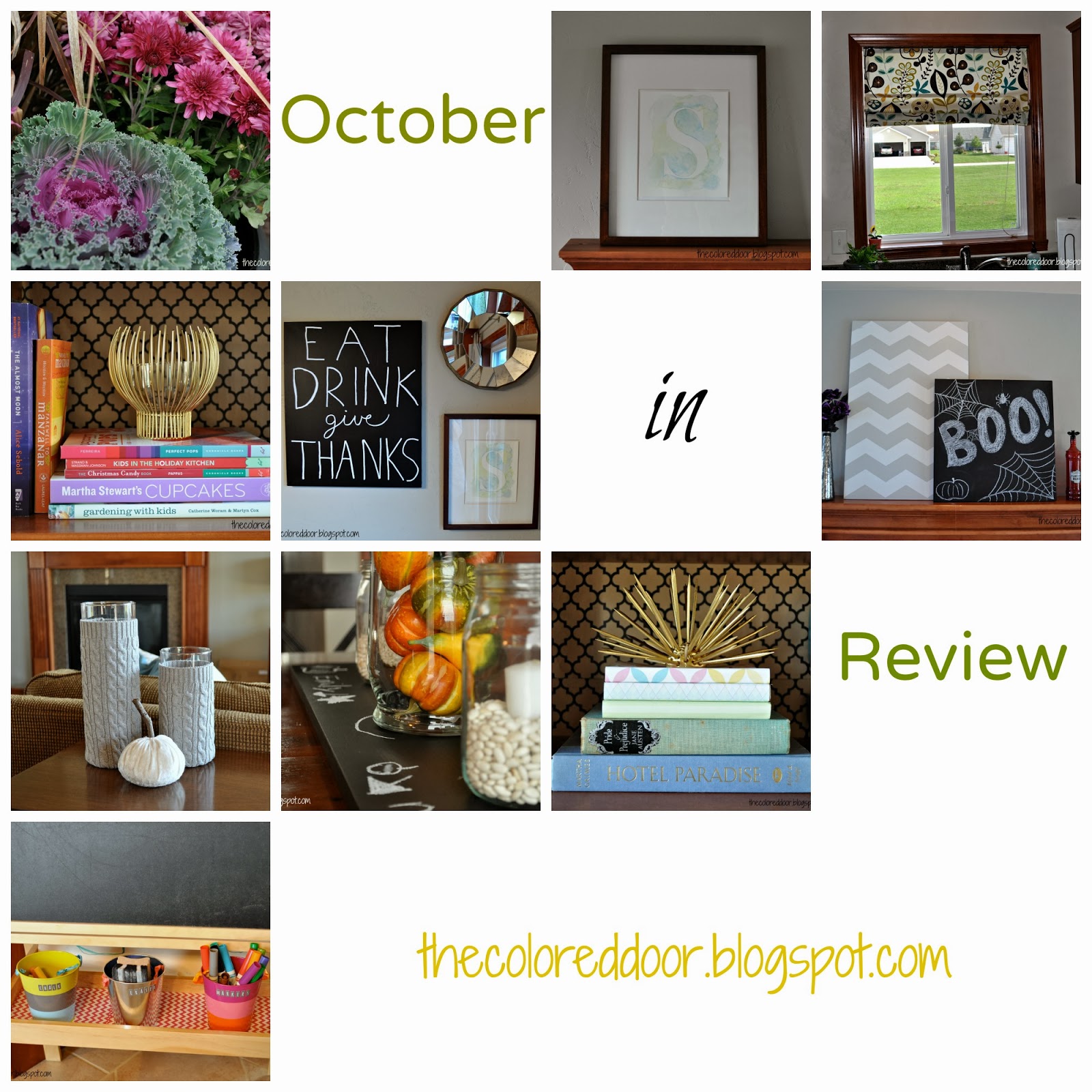 the colored door: October in Review