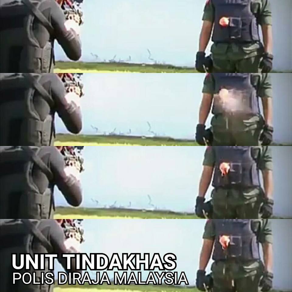 Malaysian Support The Troops: Confident test Unit Tindakhas PDRM